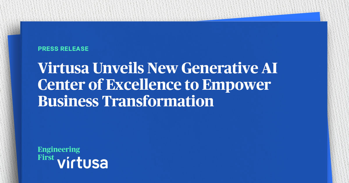 Virtusa Unveils New Generative AI Center of Excellence to Empower Business Transformation | Virtusa