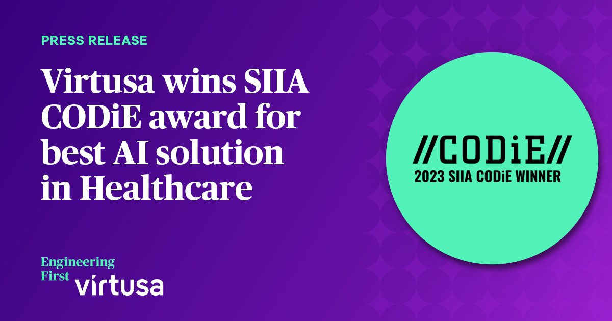 Virtusa Secures SIIA CODiE Awards for Best Artificial Intelligence ...